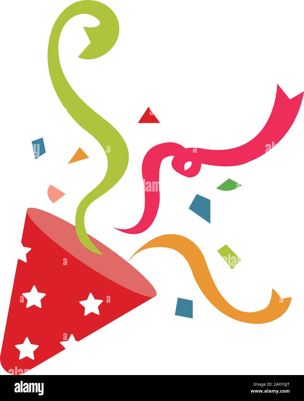 Cracker (party popper) vector flat illustration Stock Vector Image ...