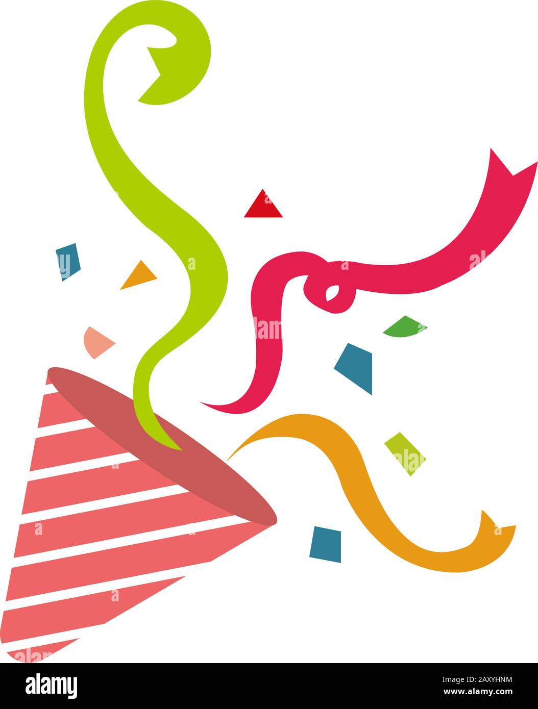 Cracker (party popper) vector flat illustration Stock Vector Image ...