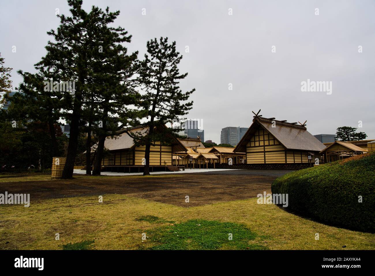 Structures built within the Tokyo Imperial Palace for the Daijosai ...