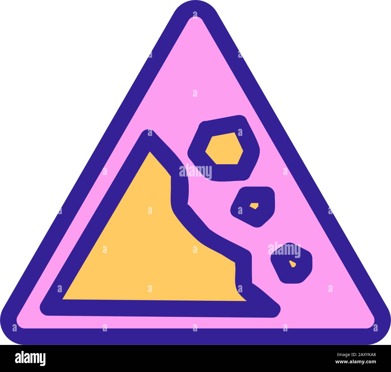 landslide Icon vector. Isolated contour symbol illustration Stock ...