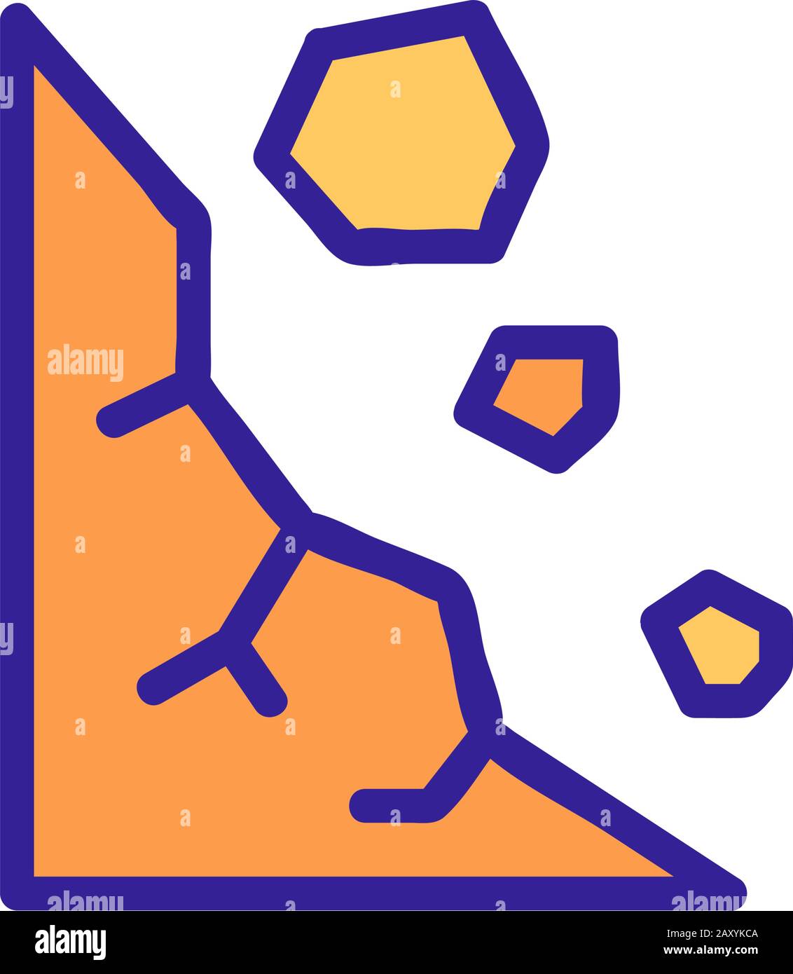 landslide Icon vector. Isolated contour symbol illustration Stock ...