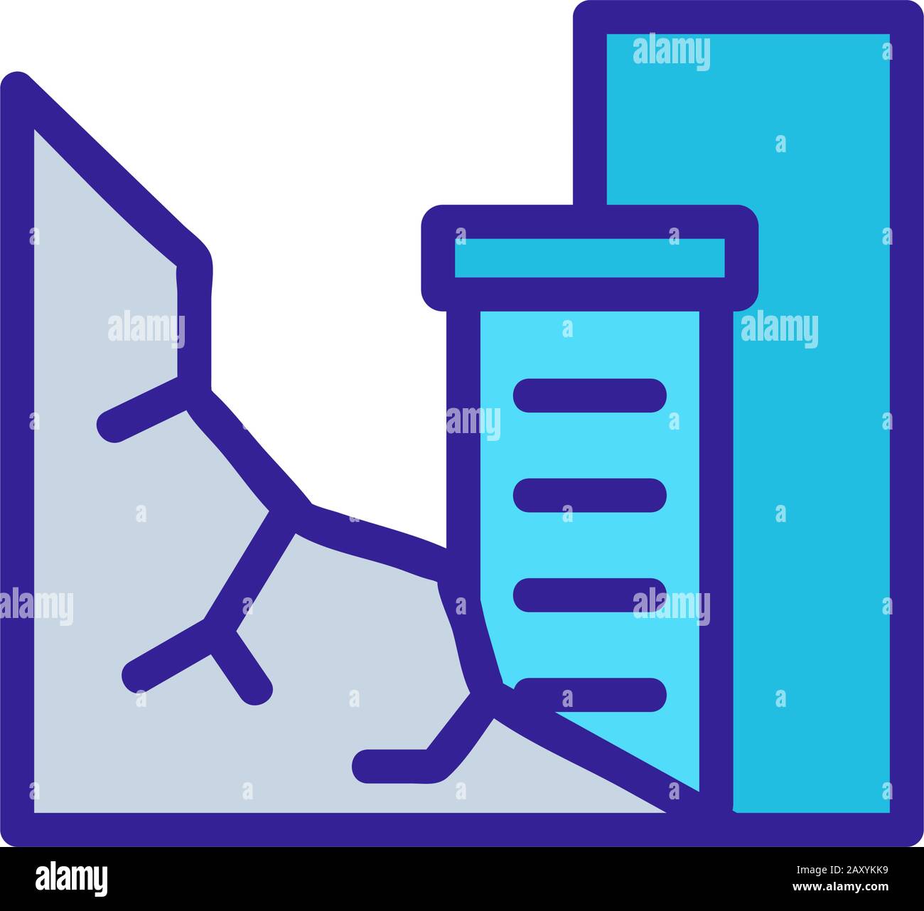 landslide Icon vector. Isolated contour symbol illustration Stock ...