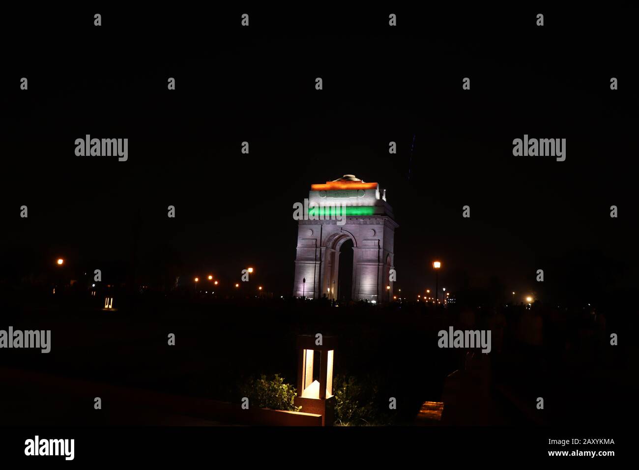 India Gate New Delhi India dark night view Stock Photo - Alamy