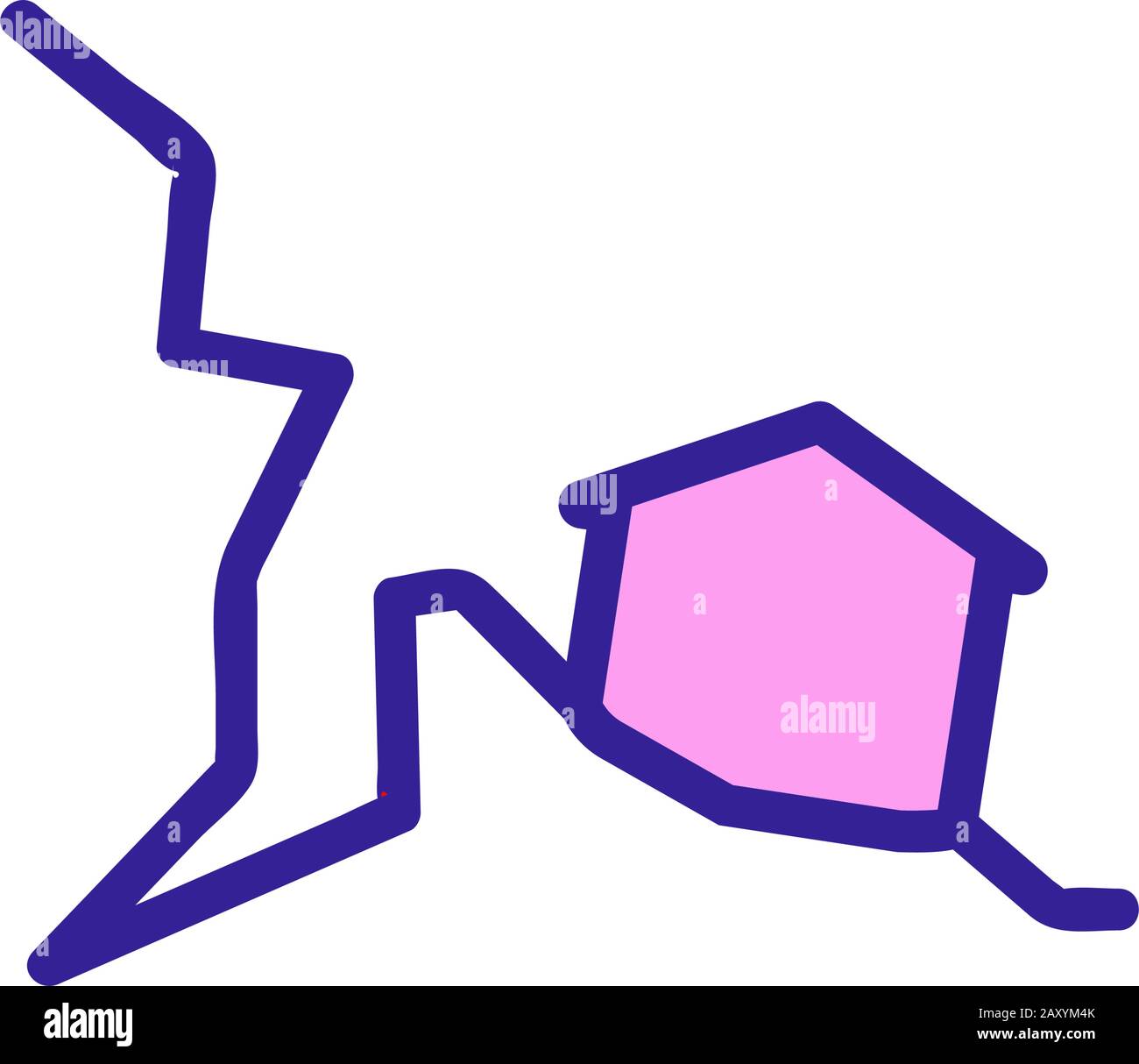 landslide Icon vector. Isolated contour symbol illustration Stock ...