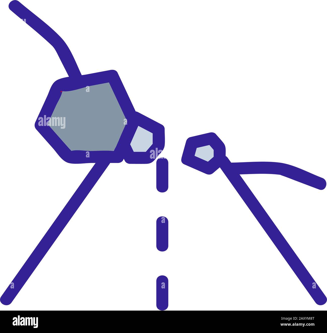 landslide Icon vector. Isolated contour symbol illustration Stock ...