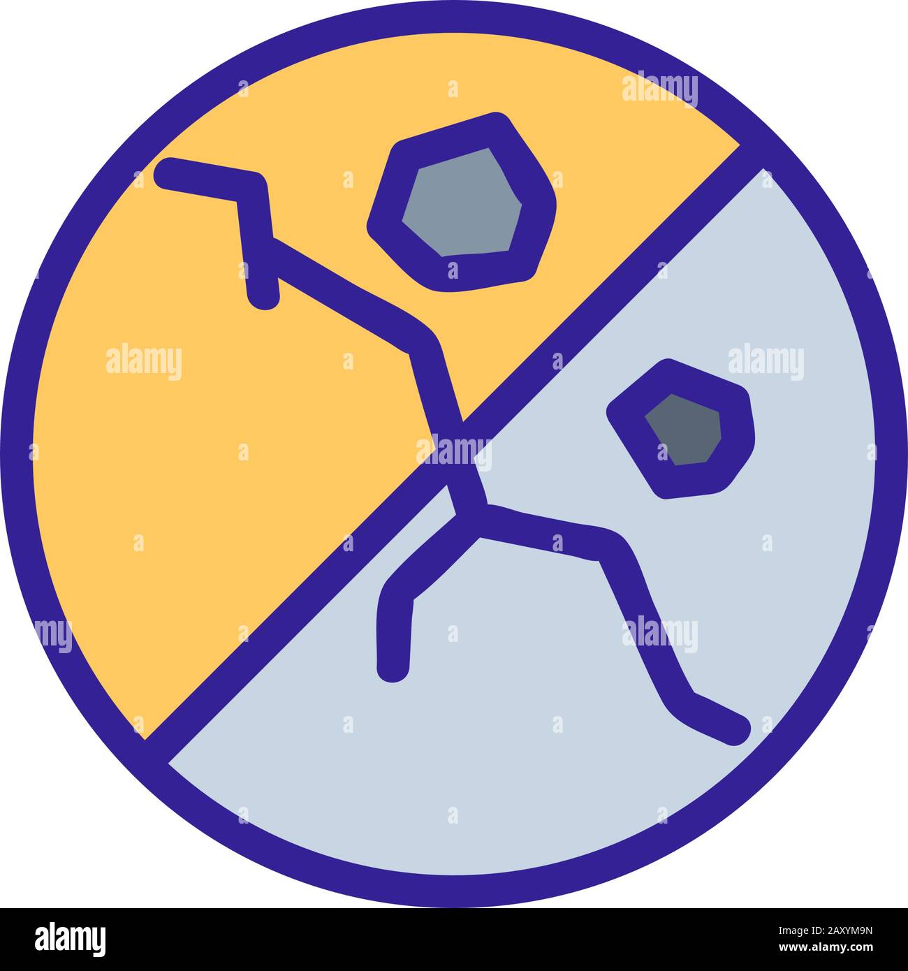 landslide Icon vector. Isolated contour symbol illustration Stock ...