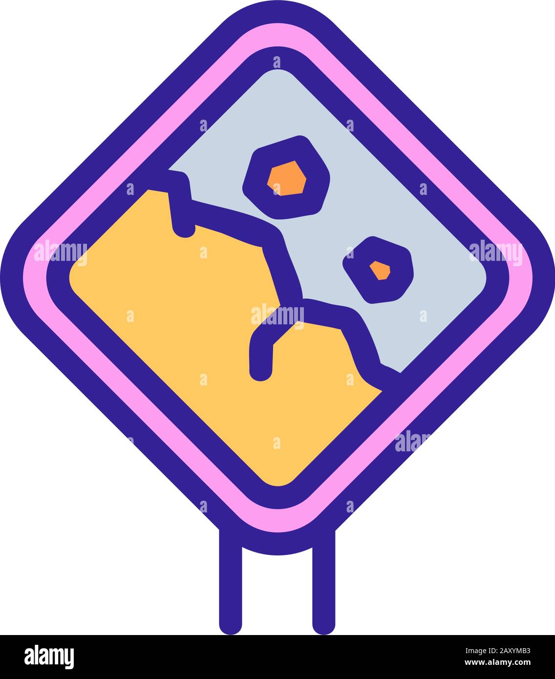 landslide Icon vector. Isolated contour symbol illustration Stock ...