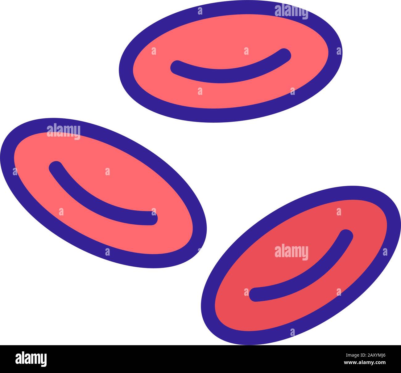 blood cell analysis icon vector. Isolated contour symbol illustration ...