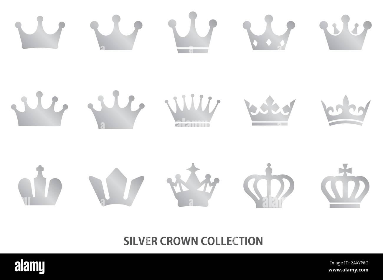 Silver crown icon vector illustration Stock Vector Image & Art - Alamy