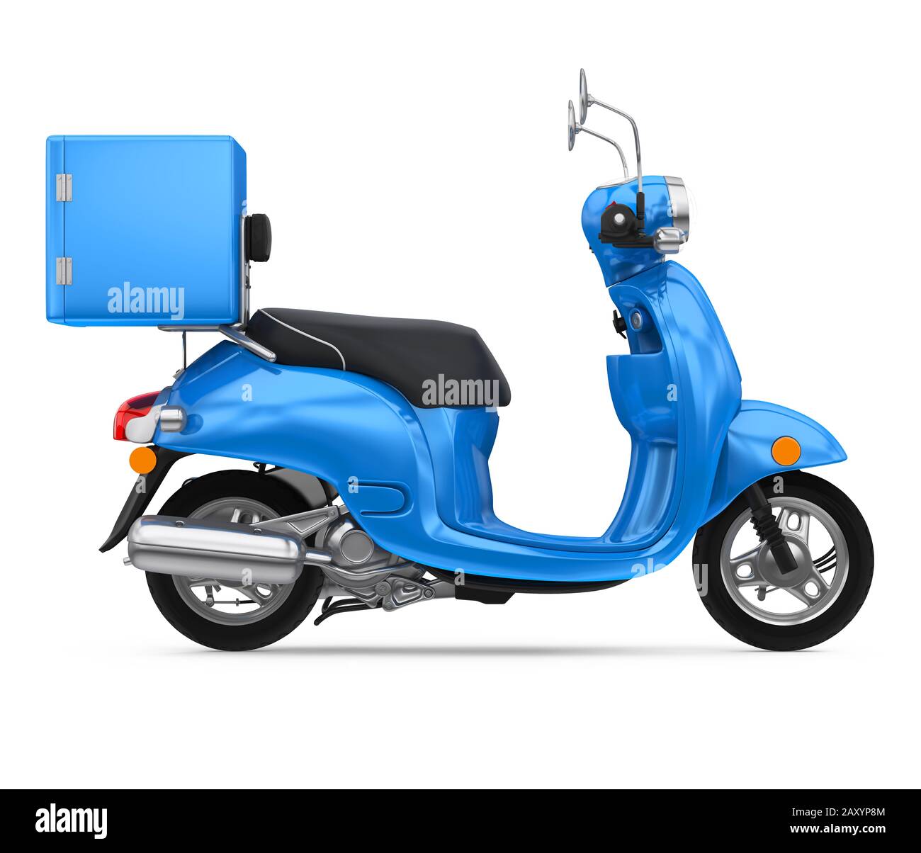 Motorcycle Delivery Box Isolated Stock Photo - Alamy