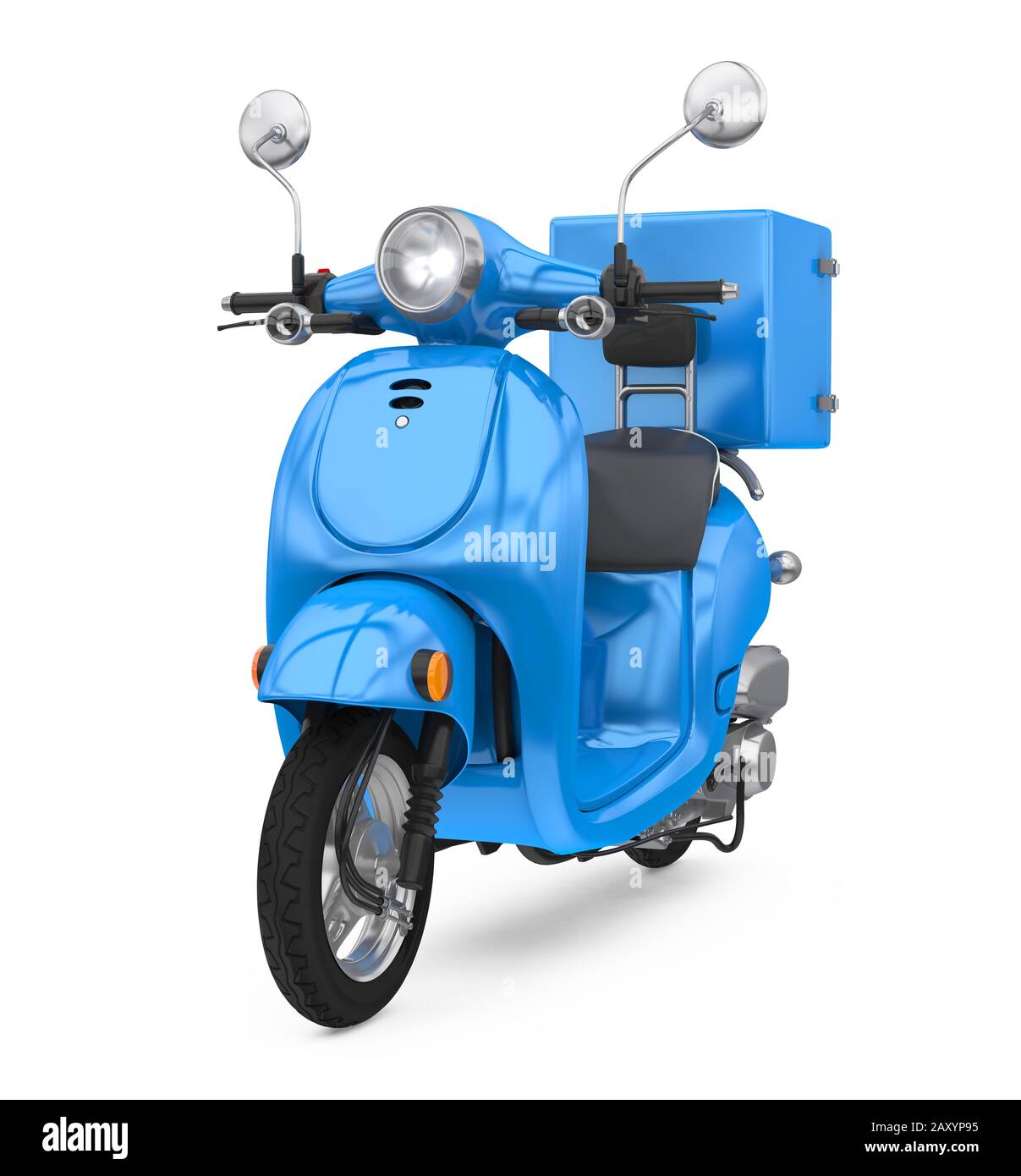 Motorcycle Delivery Box Isolated Stock Photo - Alamy