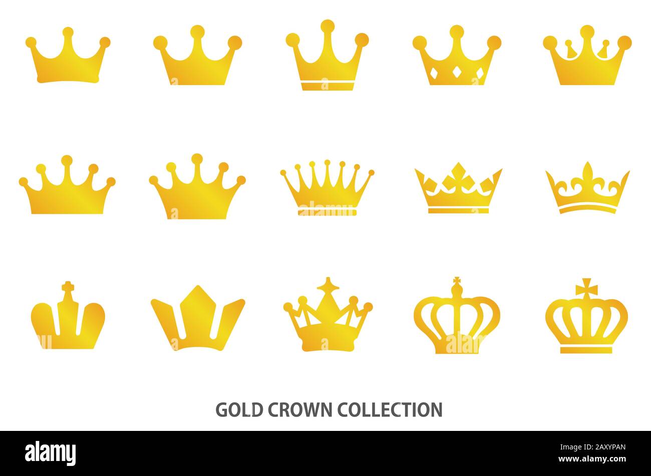 Gold crown icon vector illustration Stock Vector Image & Art - Alamy