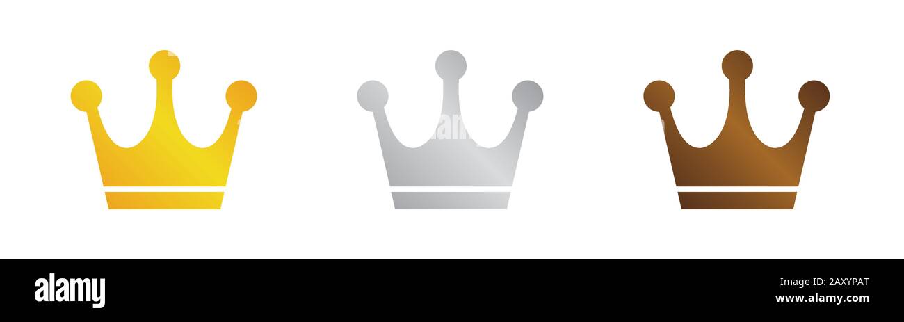 Vector crown icon set ( three colors Stock Vector Image & Art - Alamy