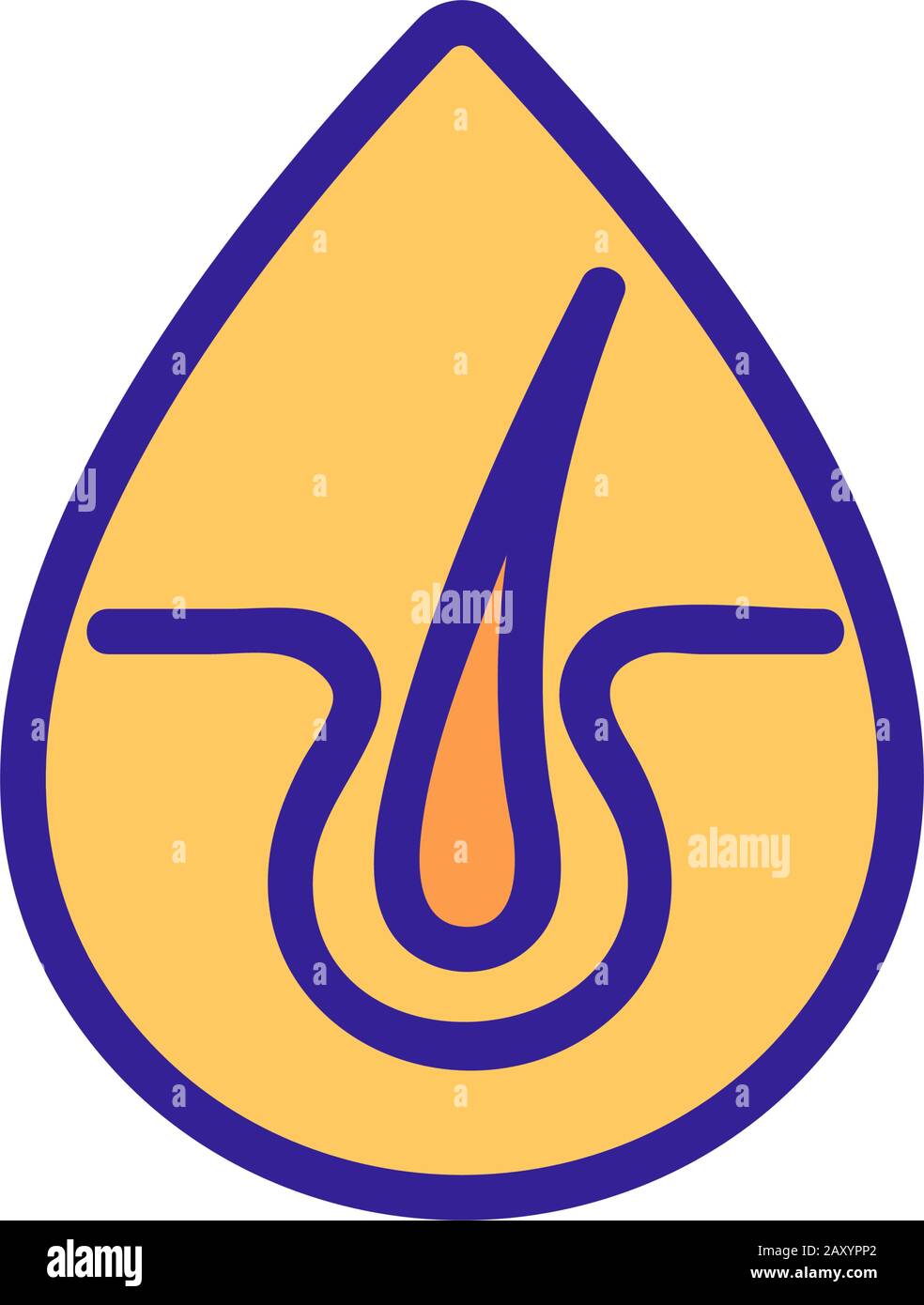 Hair loss icon vector. Isolated contour symbol illustration Stock ...