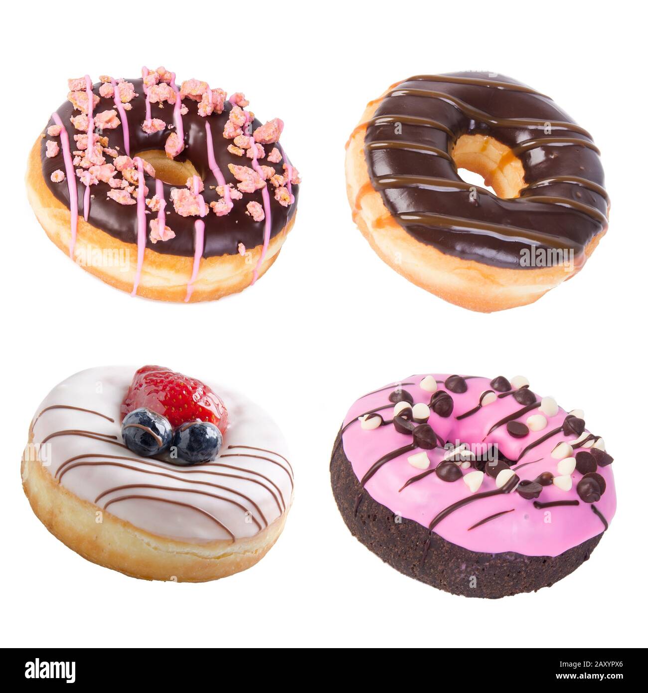 donut or donut isolated on white background new Stock Photo - Alamy