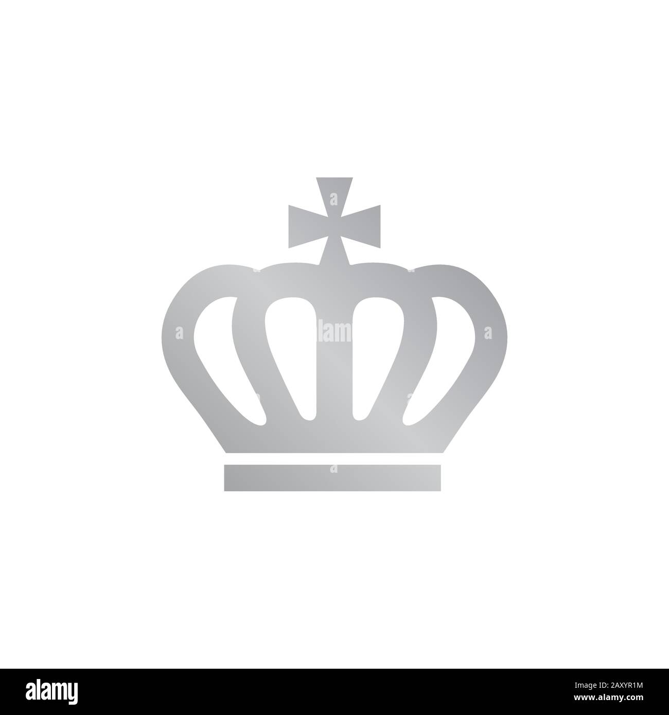 Silver crown icon vector illustration Stock Vector Image & Art - Alamy