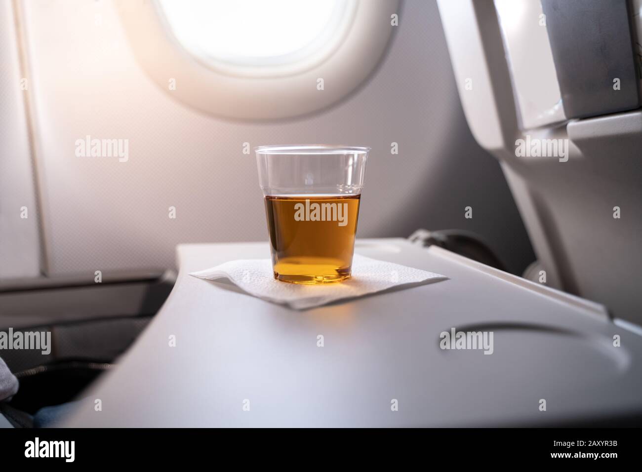 Alcohol tray table plane hi-res stock photography and images - Alamy