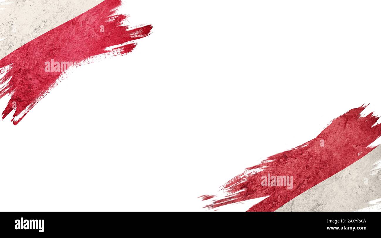 Flags of Poland and Monaco on white background Stock Photo - Alamy