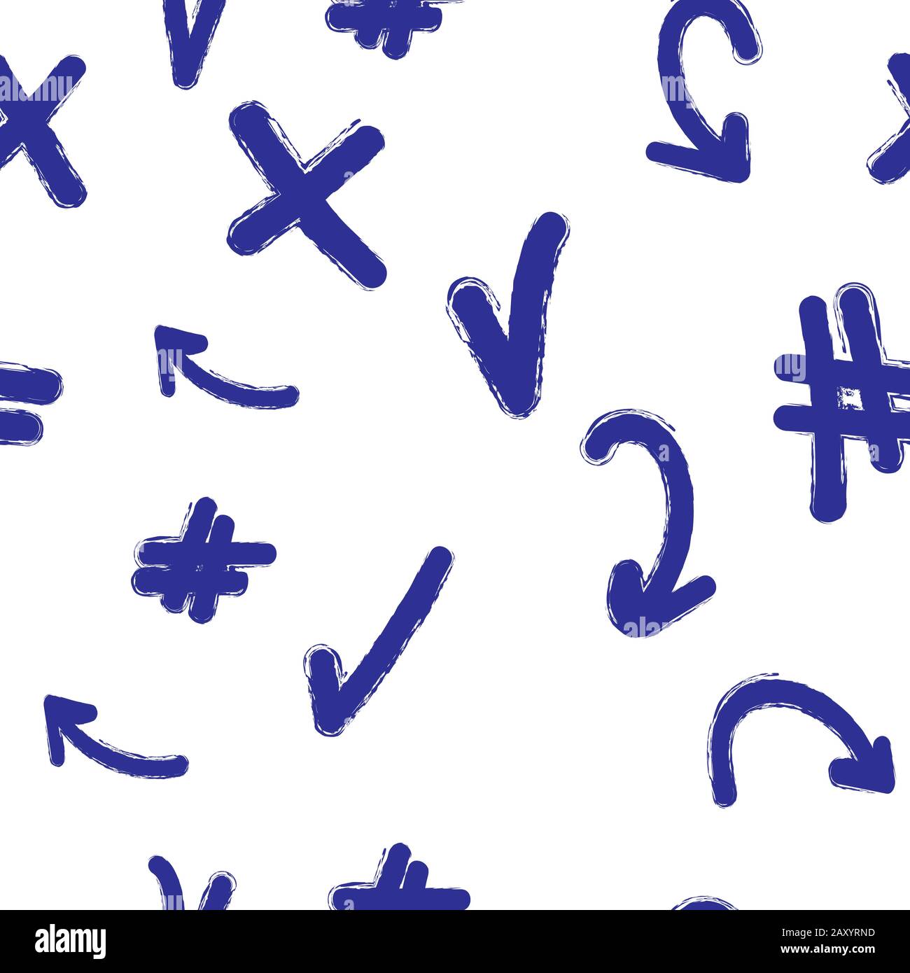 arrows, hashtags icons, of hand drawn Set of different shapes Stock ...