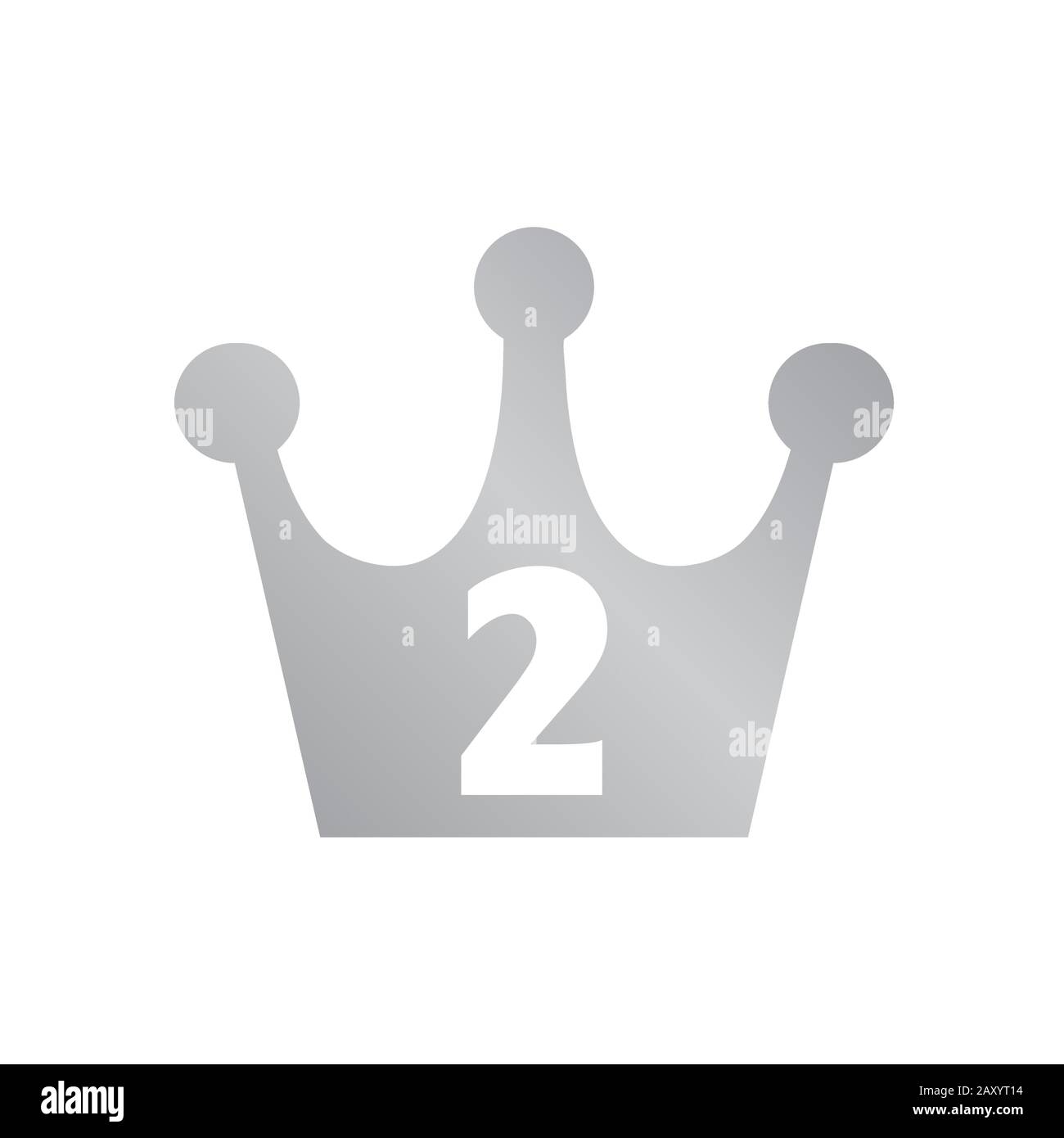Silver crown icon / 2nd place Stock Vector Image & Art - Alamy
