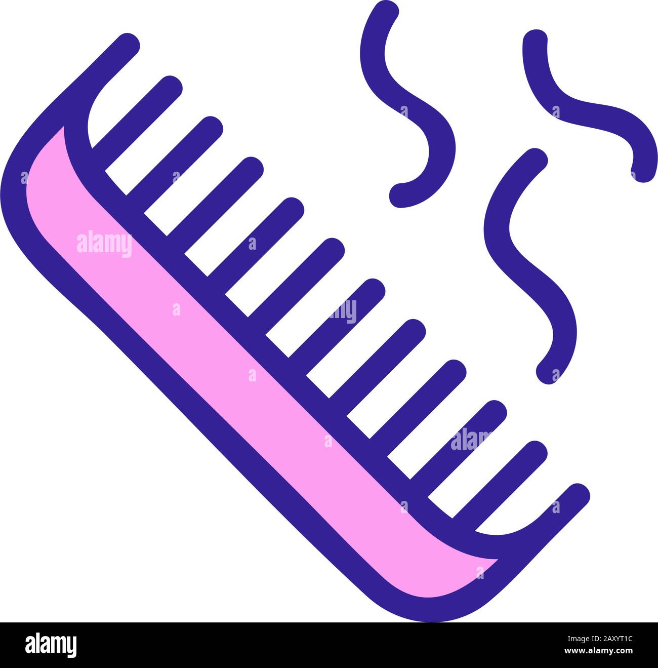 Hair loss icon vector. Isolated contour symbol illustration Stock ...