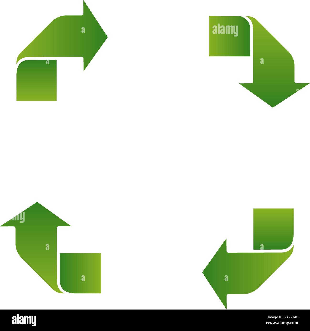 4 steps rectangle template illustration / blank, design space ( recycle ...