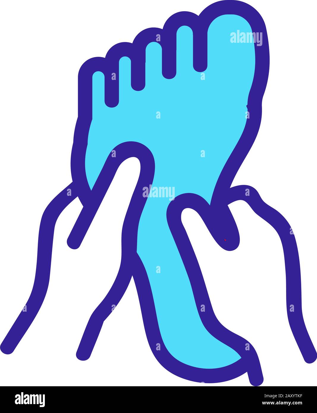 Foot Massage Icon Vector Isolated Contour Symbol Illustration Stock 2812