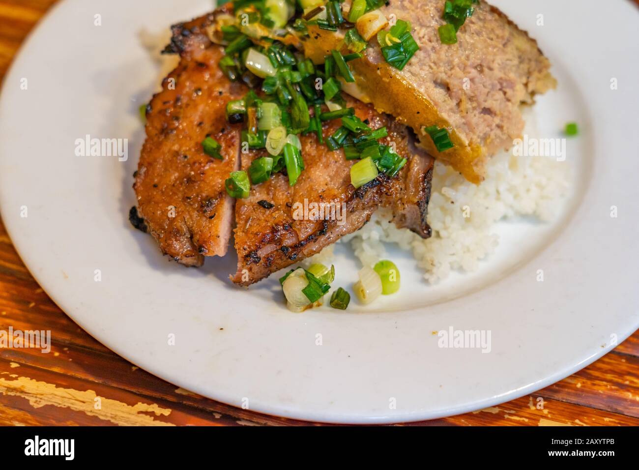 Vietnamese cuisine- grilled pork chop broken rice, Com Tam Stock Photo ...