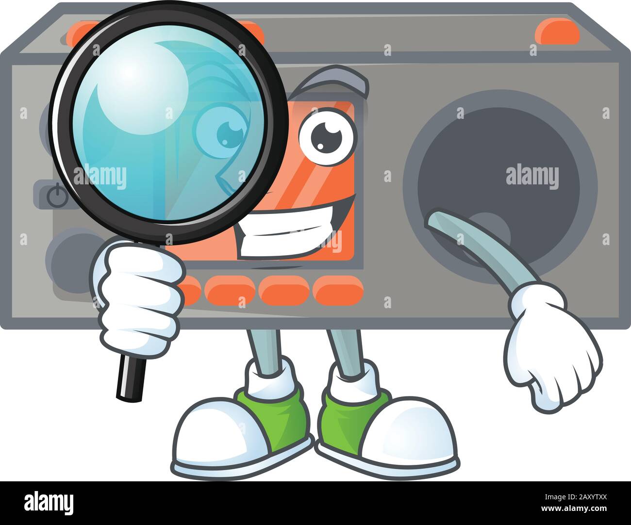 A famous of one eye radio transceiver Detective cartoon character ...