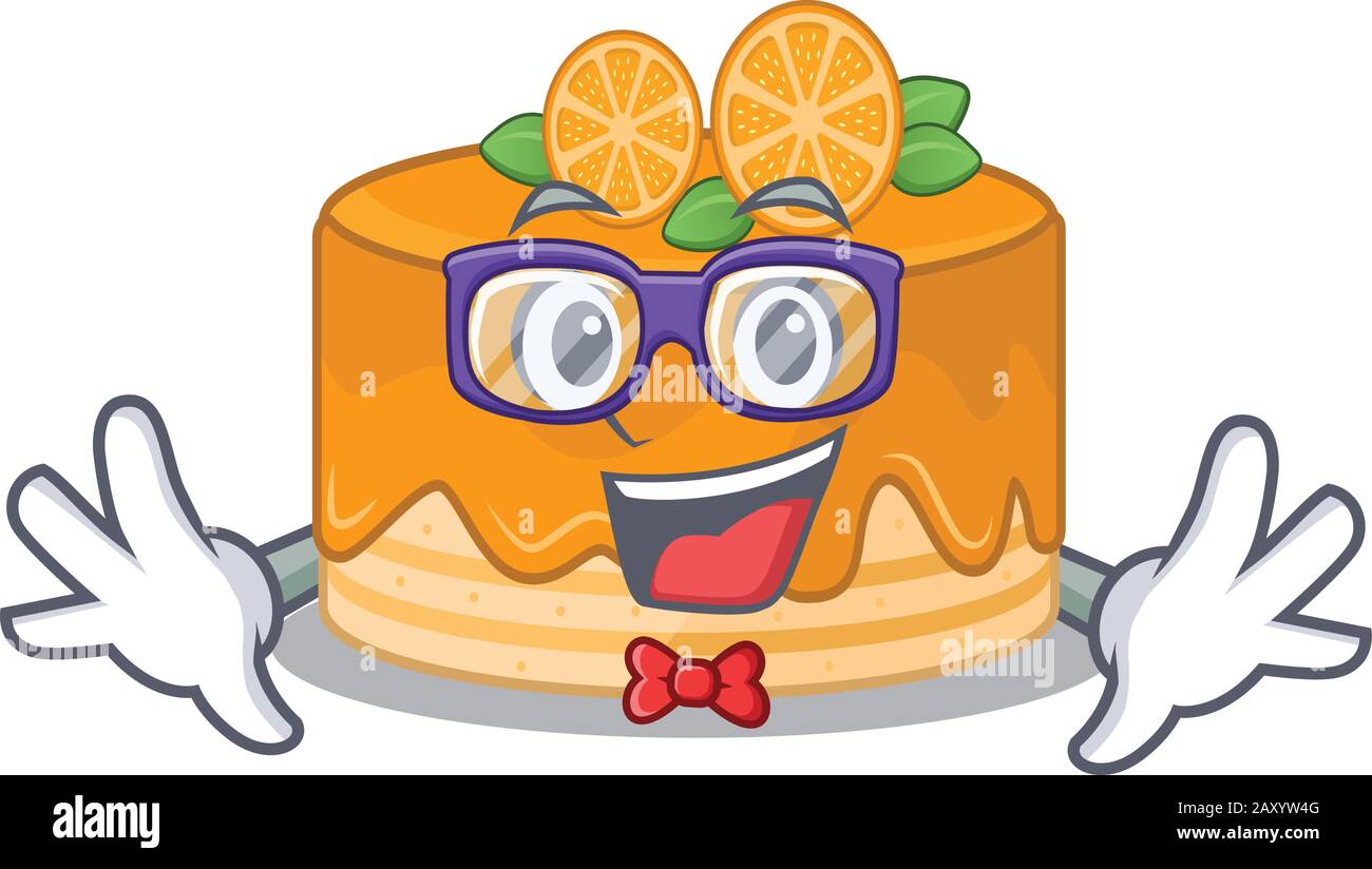 A cartoon concept of Geek orange cake design Stock Vector Image & Art ...