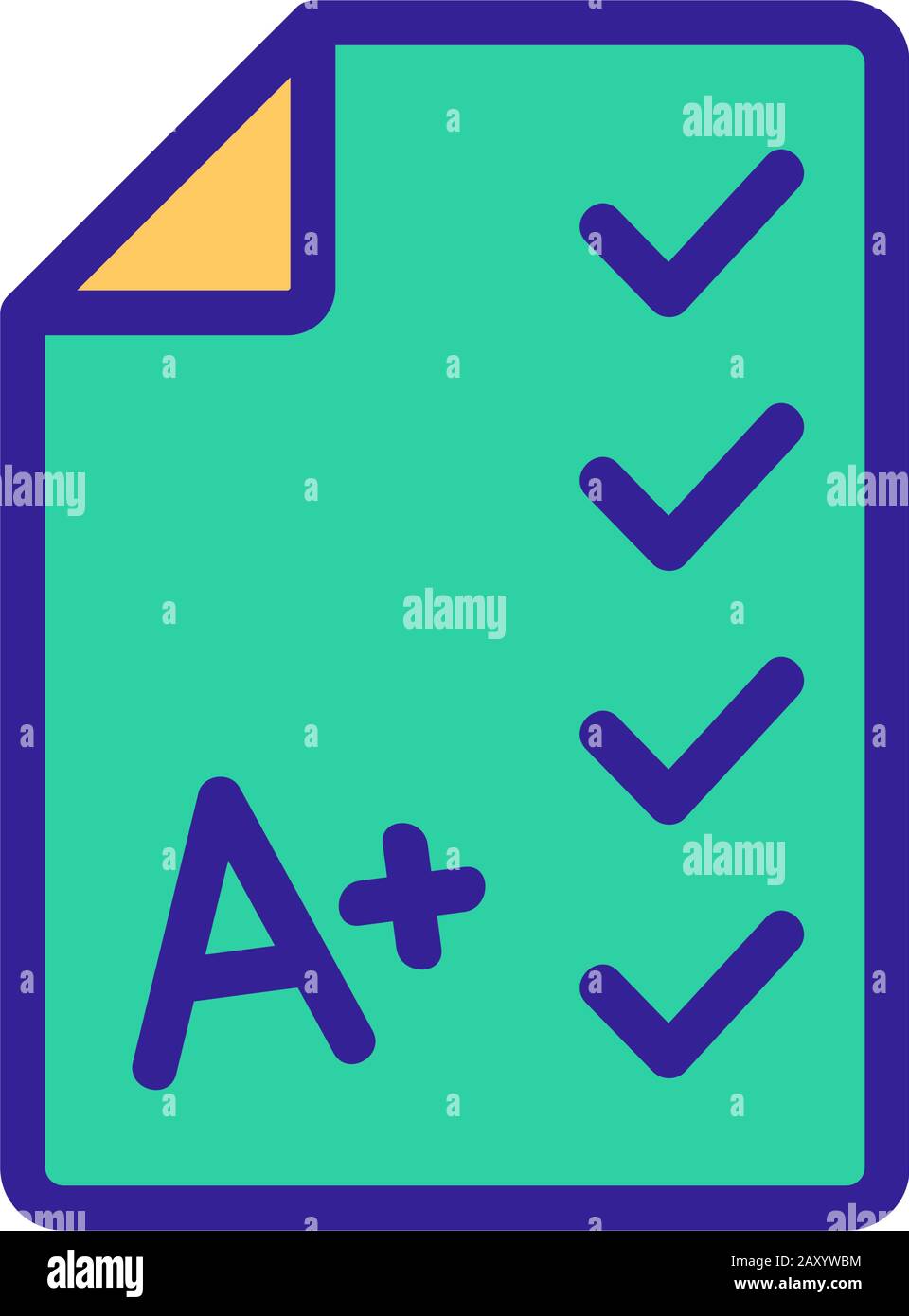 exam academy icon vector. Isolated contour symbol illustration Stock ...