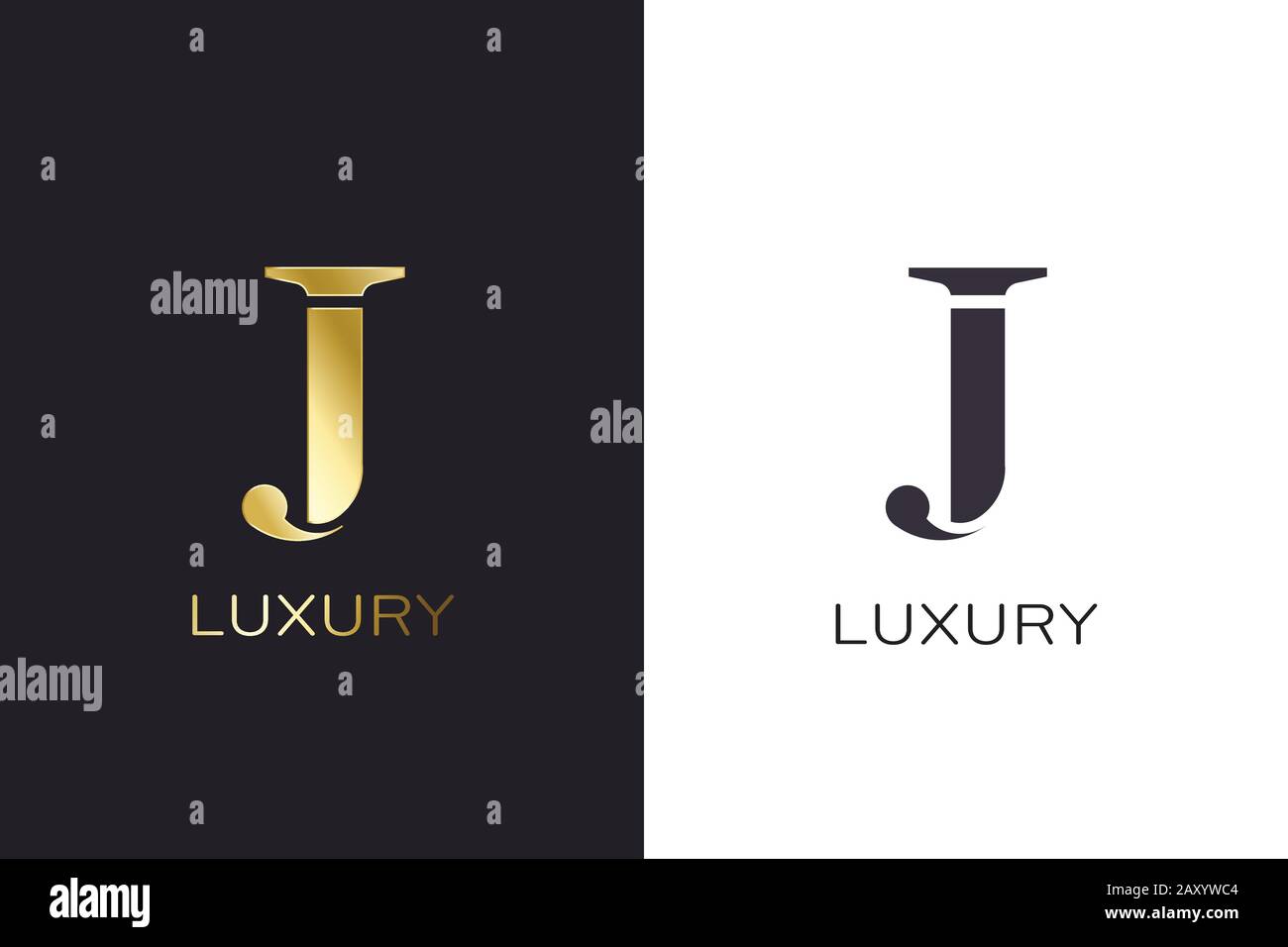 J gold styled letter monogram. Luxury style Stock Vector Image & Art ...