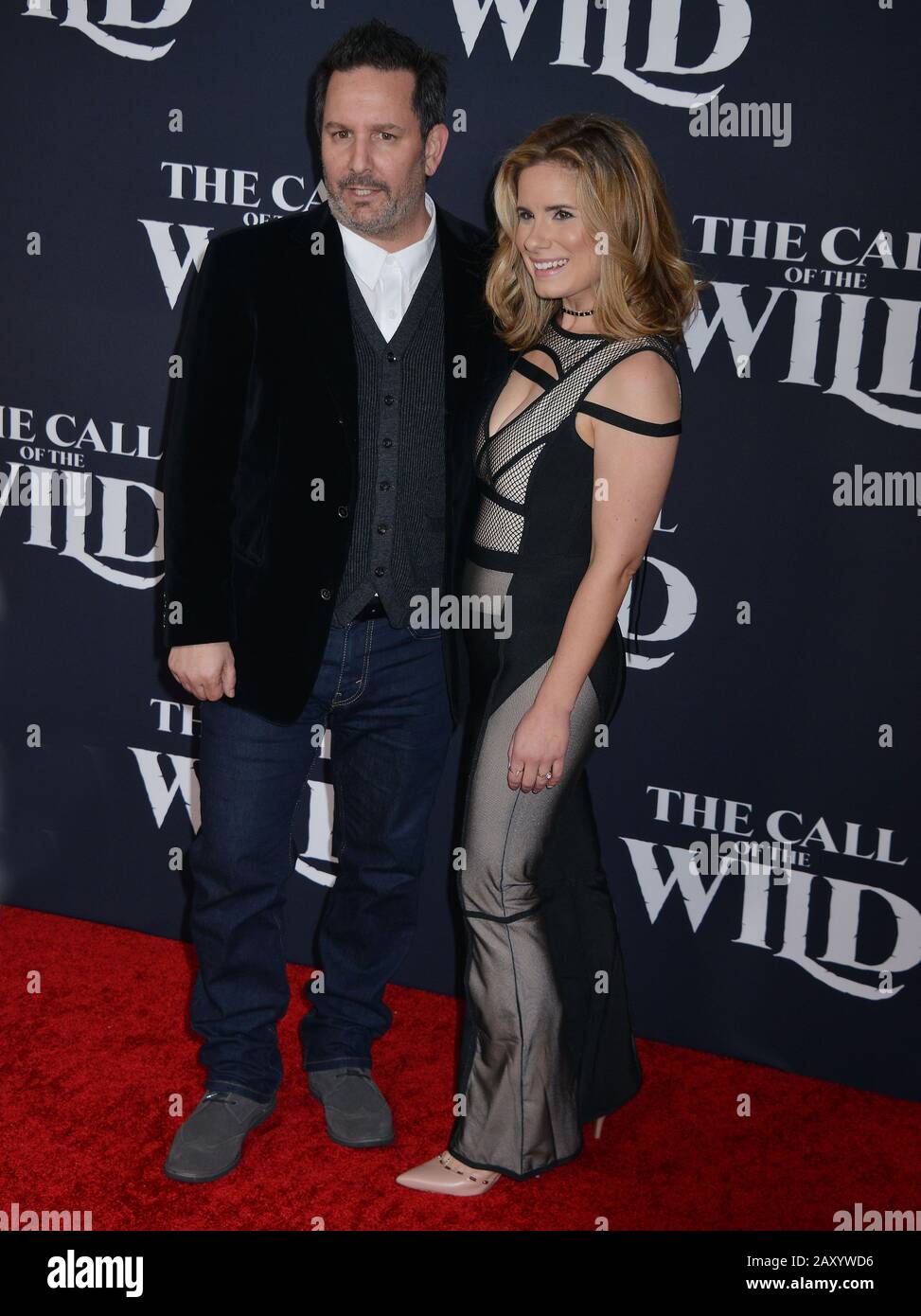 Los Angeles, USA. 13th Feb, 2020. Aaron Downing and Julie Downing ...