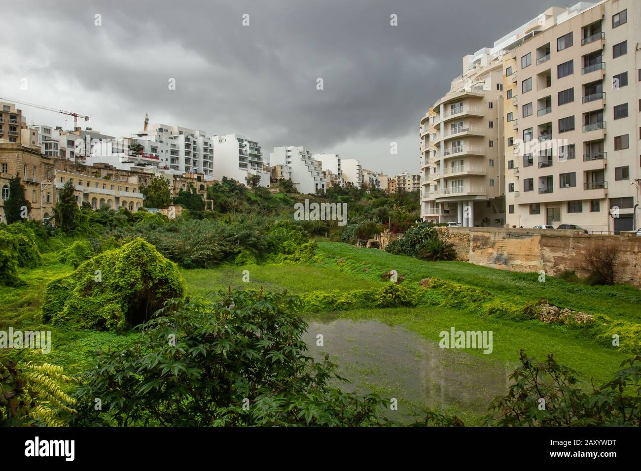 New modern buildings in St. Julian's, Malta Stock Photo - Alamy