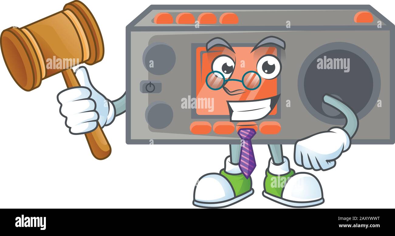 A wise Judge radio transceiver in comic strip character design Stock ...