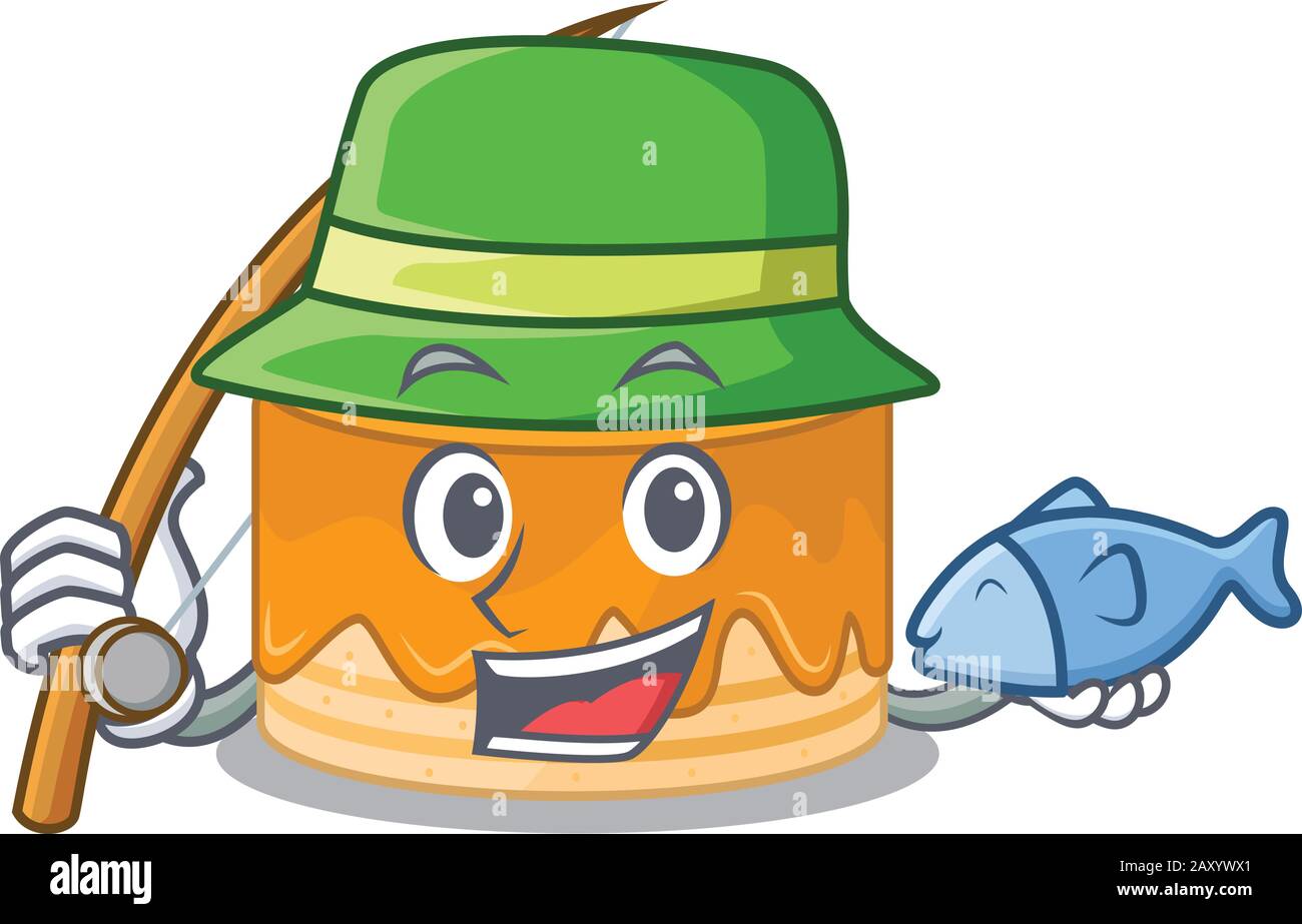 A Picture of happy Fishing orange cake design Stock Vector Image & Art ...