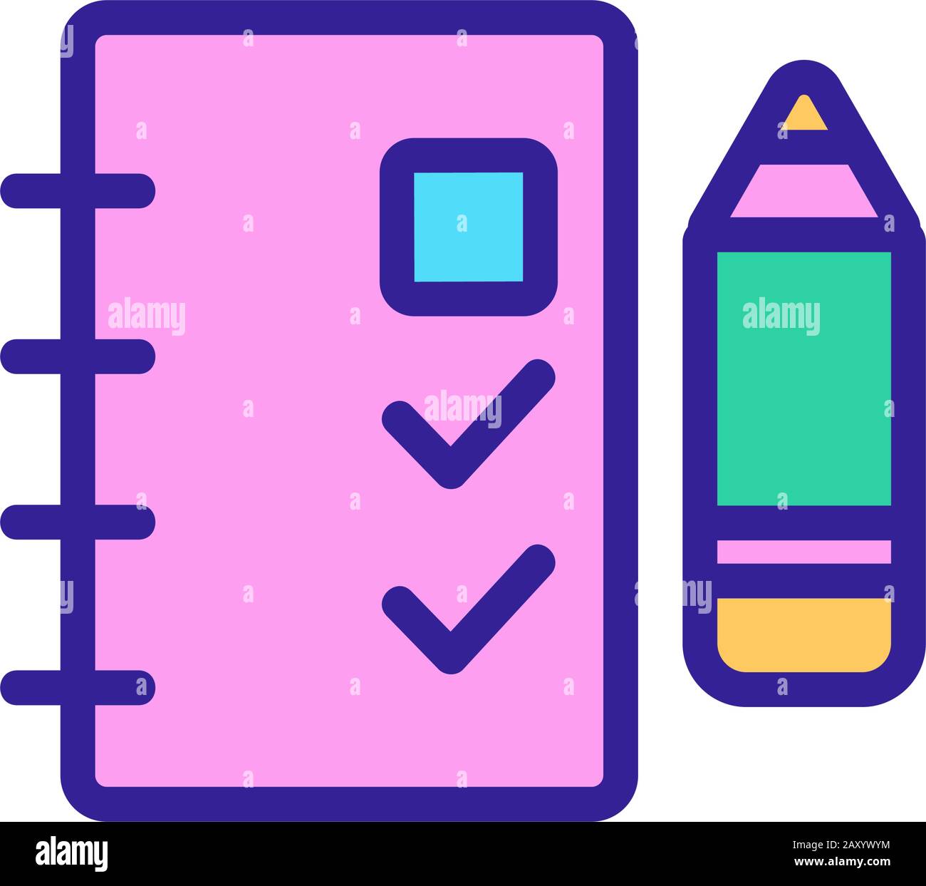 exam academy icon vector. Isolated contour symbol illustration Stock ...