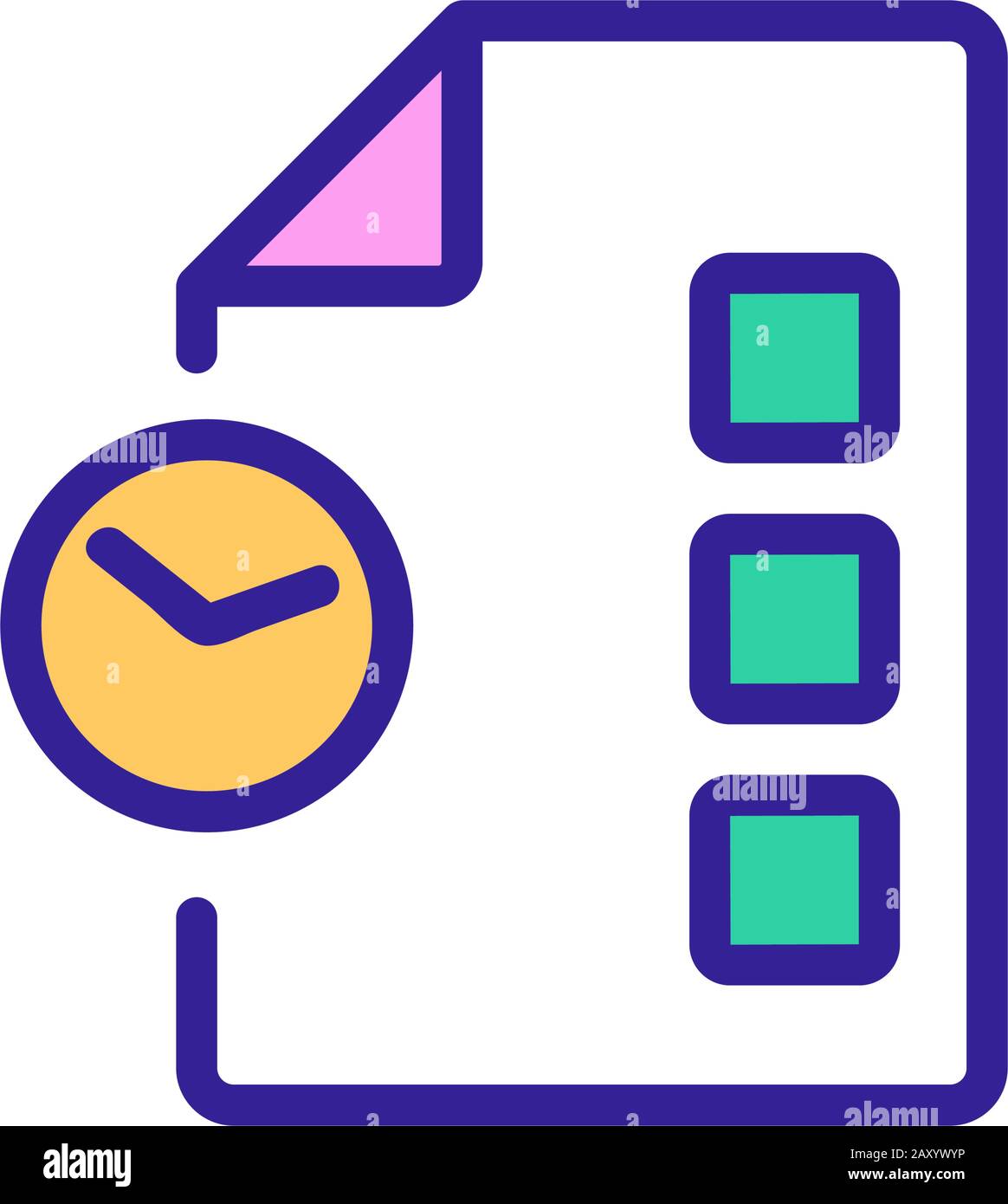 Exam test knowledge icon vector. Isolated contour symbol illustration ...