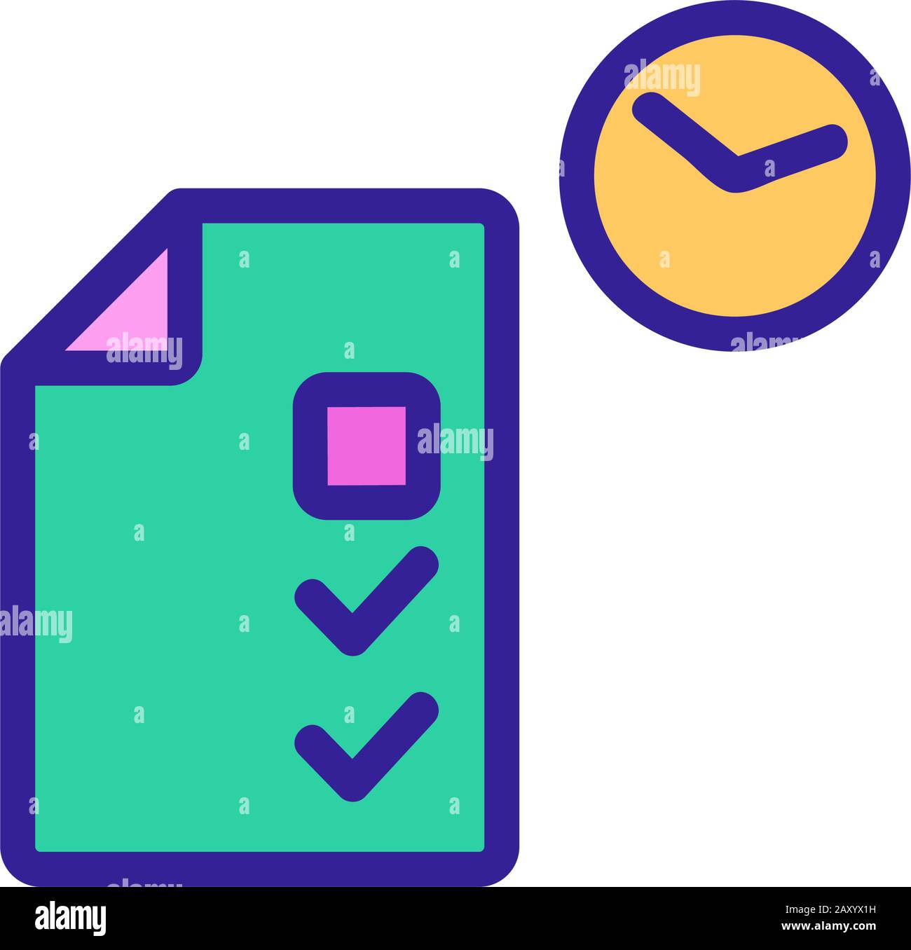 Exam test knowledge icon vector. Isolated contour symbol illustration ...