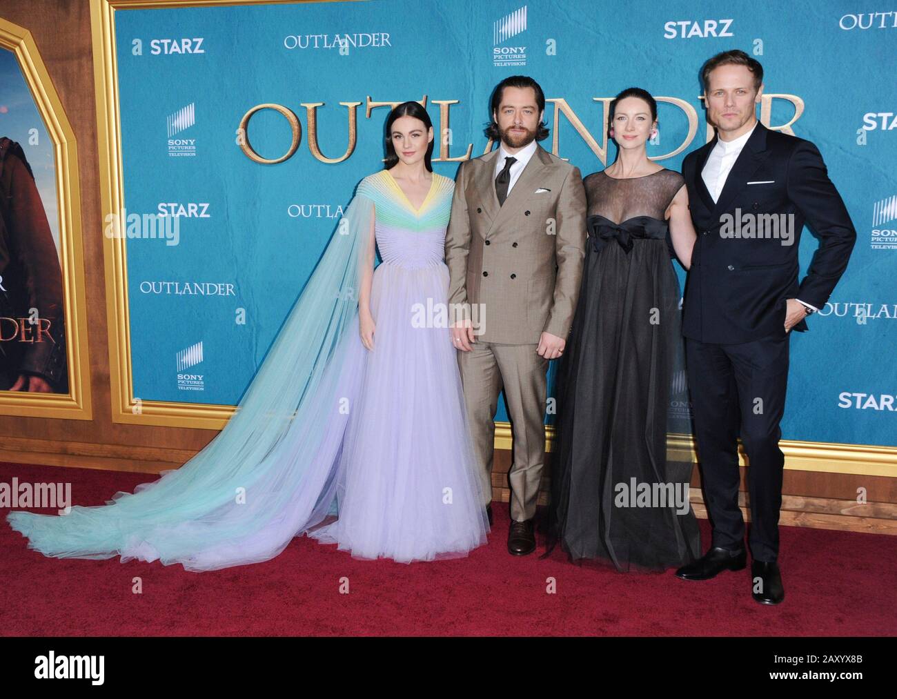 Los Angeles, CA. 13th Feb, 2020. Sophie Skelton, Richard Rankin ...