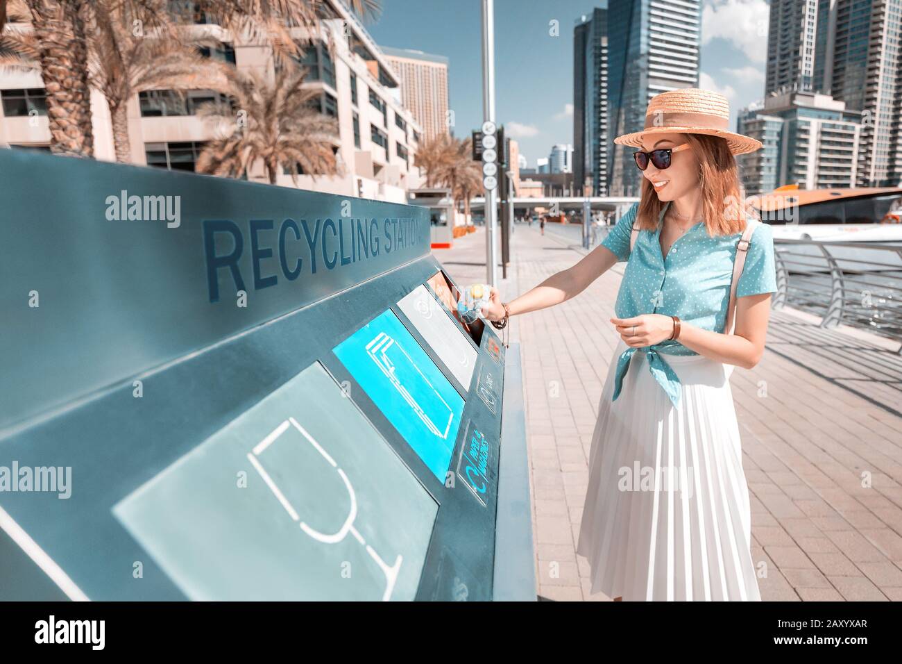 Girl throwing garbage hi-res stock photography and images - Alamy