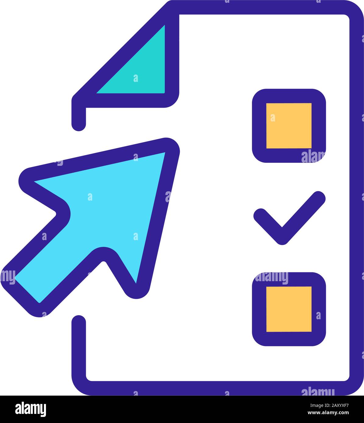Exam test knowledge icon vector. Isolated contour symbol illustration ...