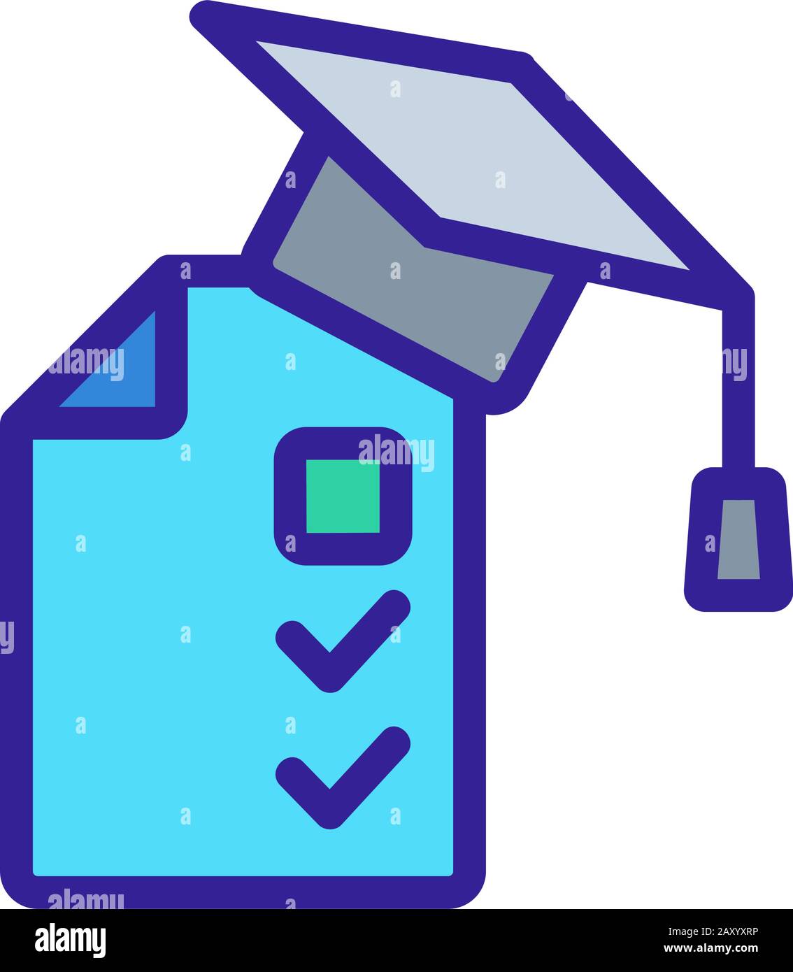 exam testing icon vector. Isolated contour symbol illustration Stock ...