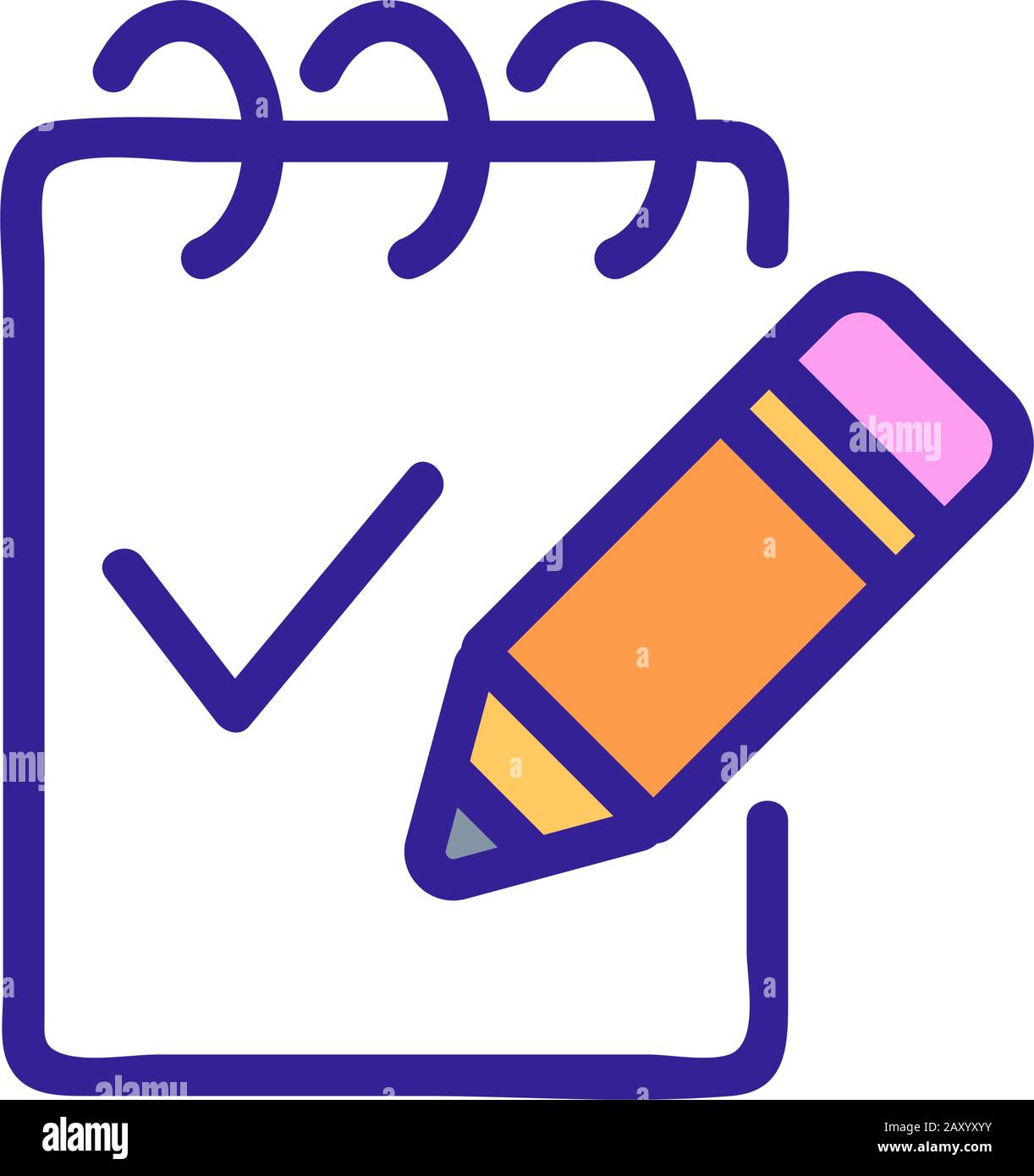 exam testing icon vector. Isolated contour symbol illustration Stock ...