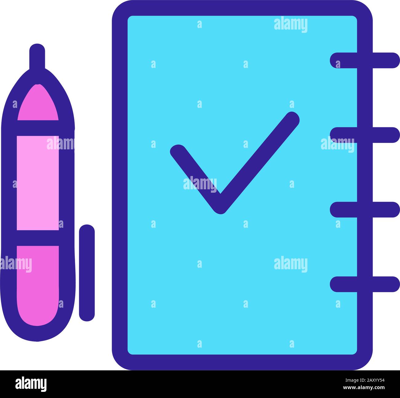 exam testing icon vector. Isolated contour symbol illustration Stock ...