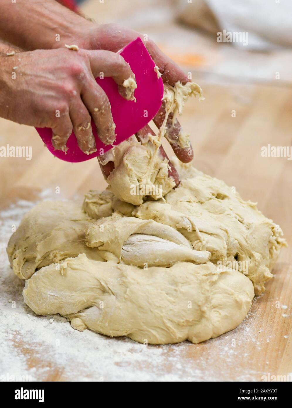 Berlin, Germany. 13th Feb, 2020. A baker shows primary school children ...