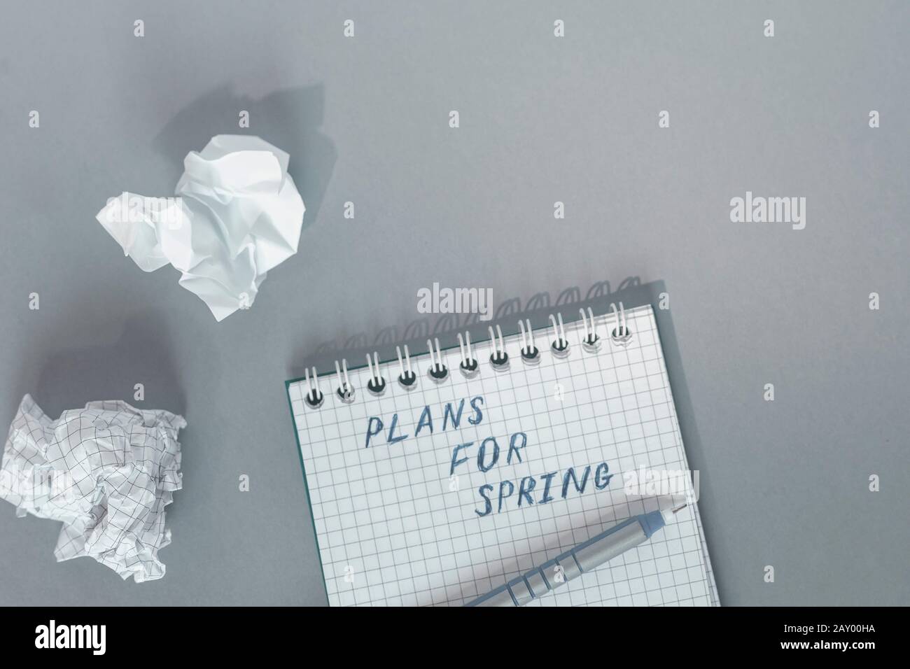 Making plans for spring break. Paper notepad with text - plans for ...