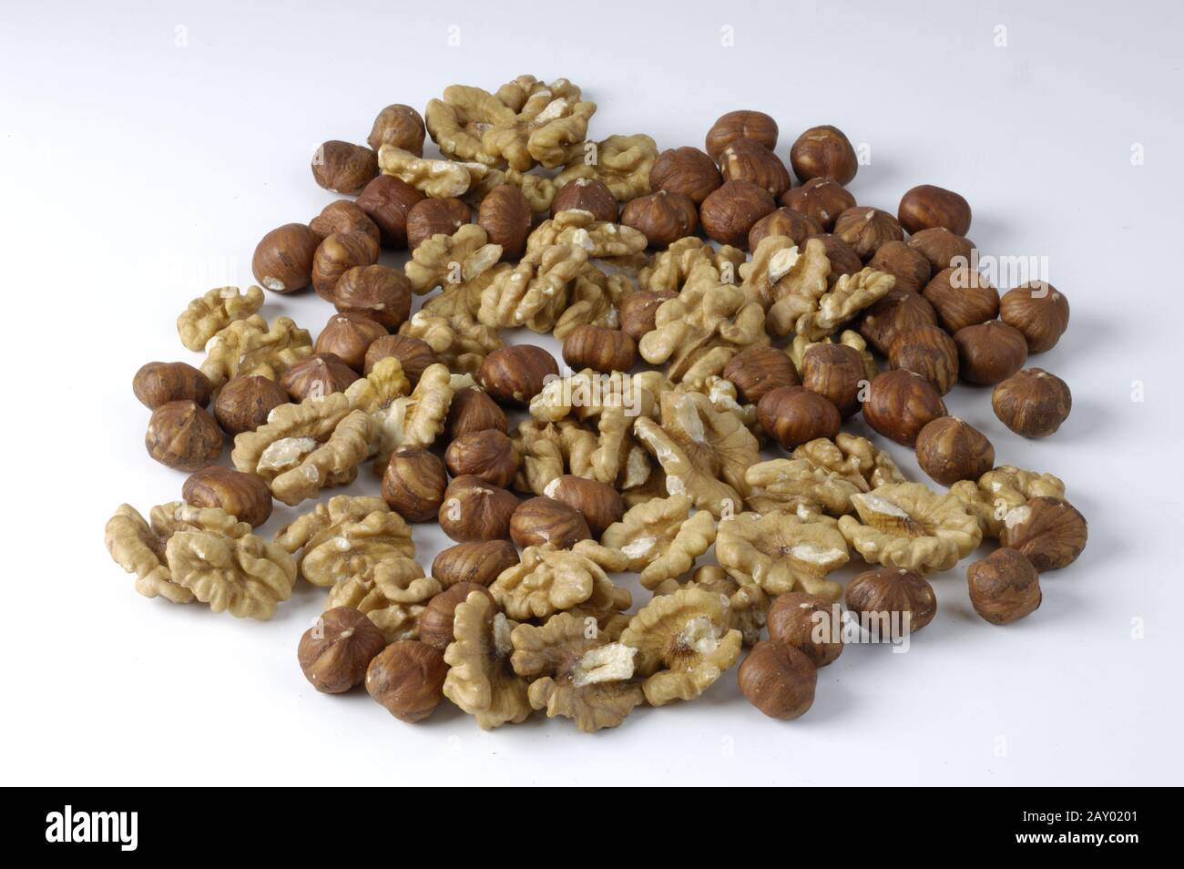 Hazelnut and English Walnut Stock Photo - Alamy