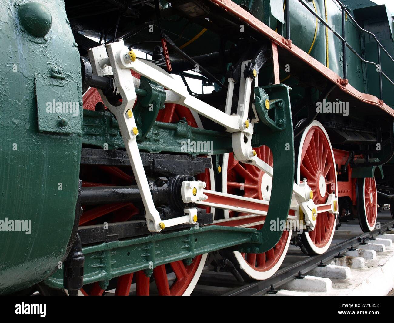 Steam locomotive detail Stock Photo - Alamy