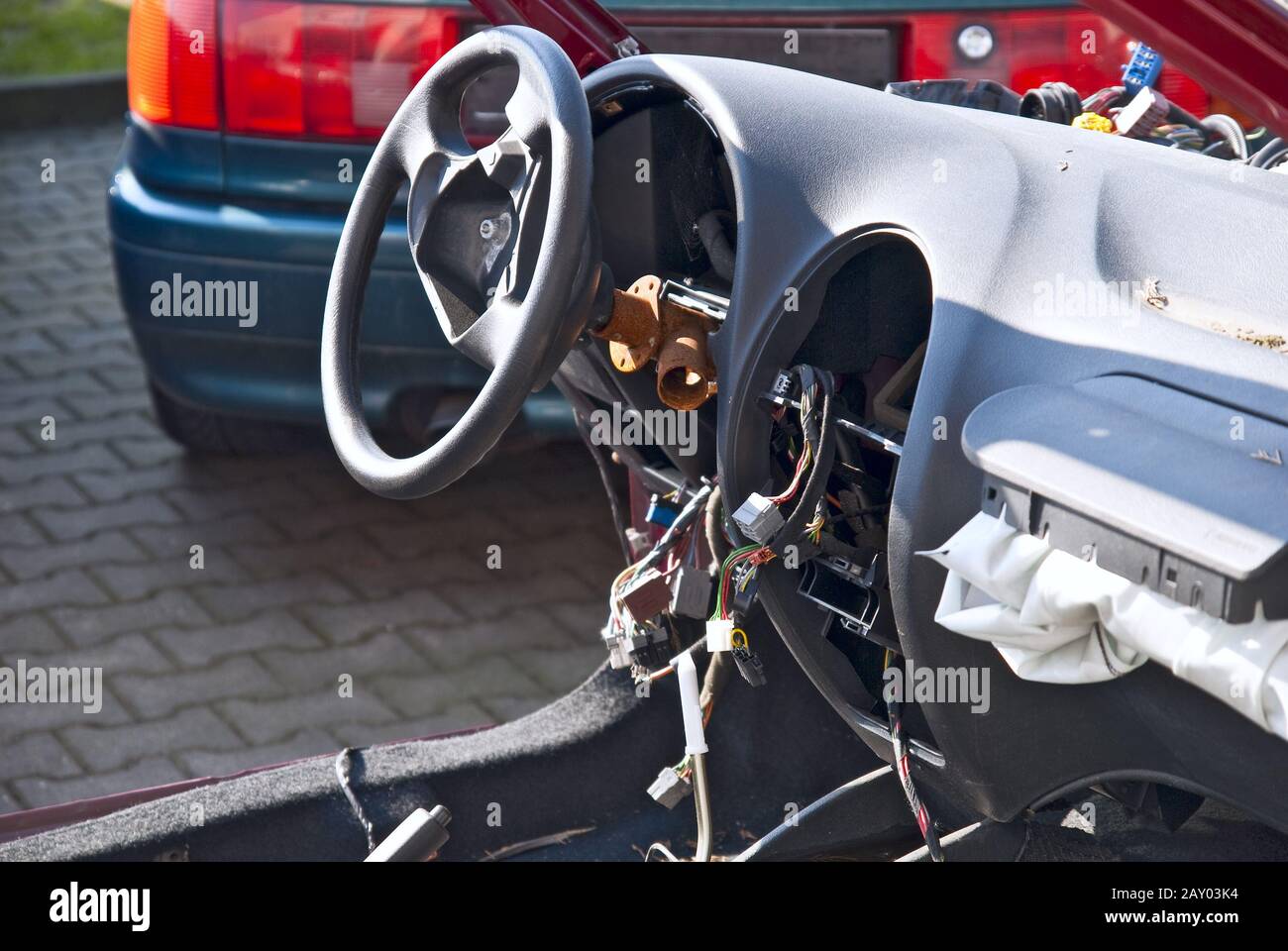 cannibalized passenger car Stock Photo - Alamy